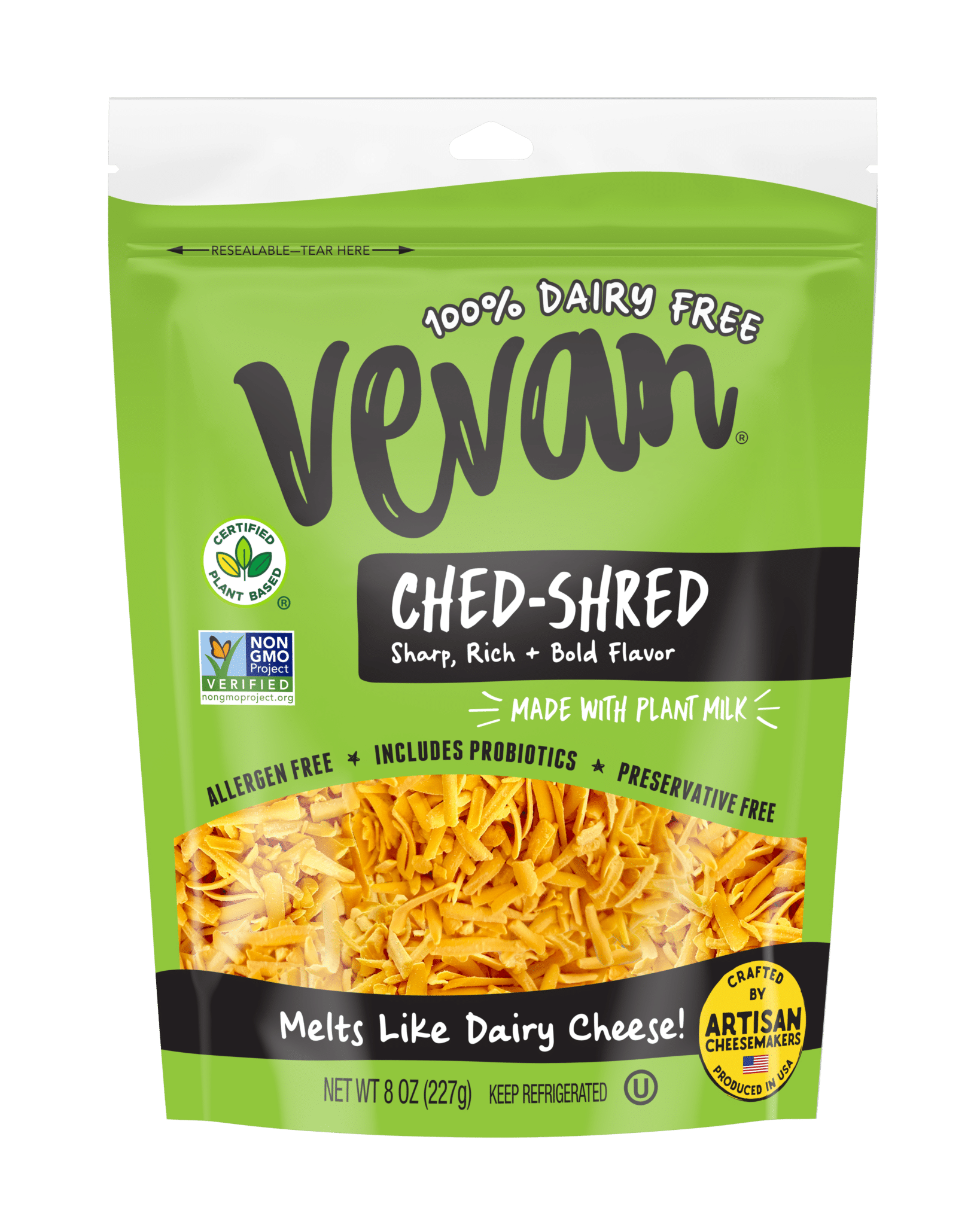 Try Our Vegan Shredded Cheddar Cheese | Vevan