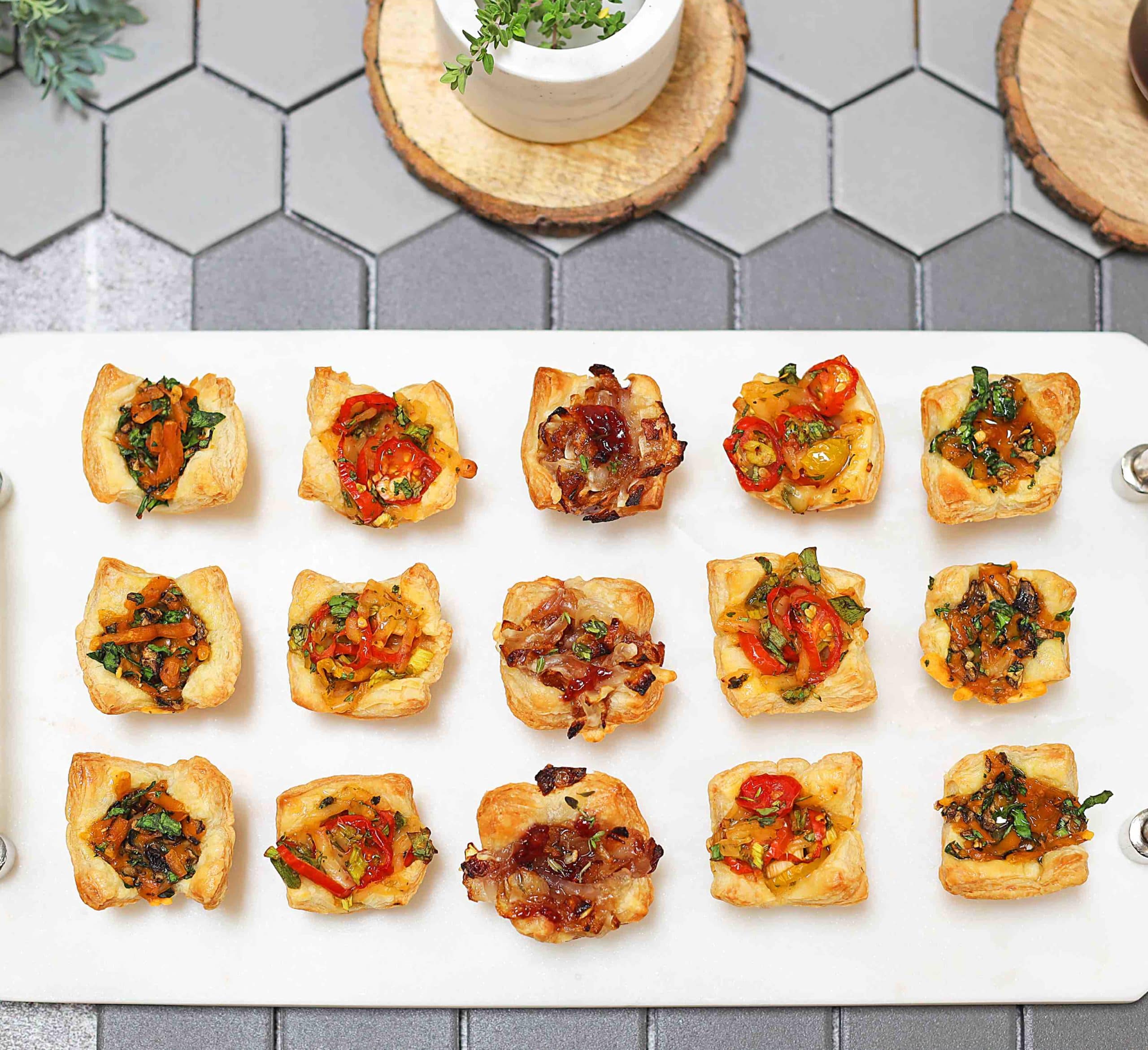 Savory, Spicy & Sweet Puff Pastry Bites - Vevan