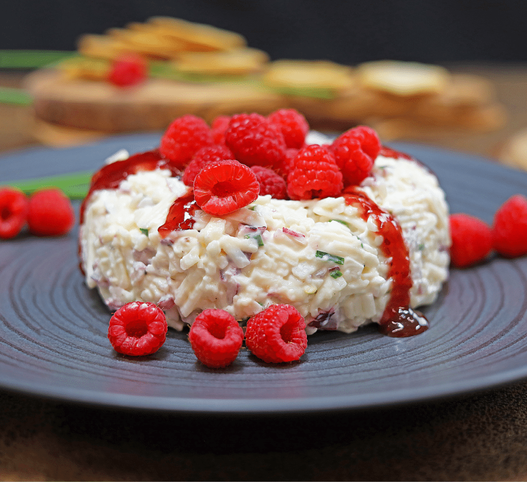 Try Our Mozzarella, Onion & Raspberry Cheese Ball | Vevan Vegan Recipes