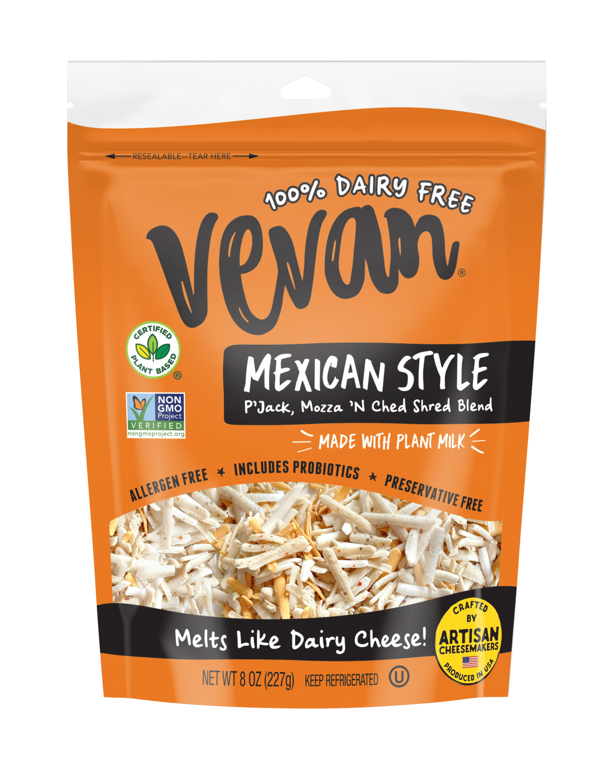 Try Our Fresh Vegan Shredded Mozzarella Cheese | Vevan