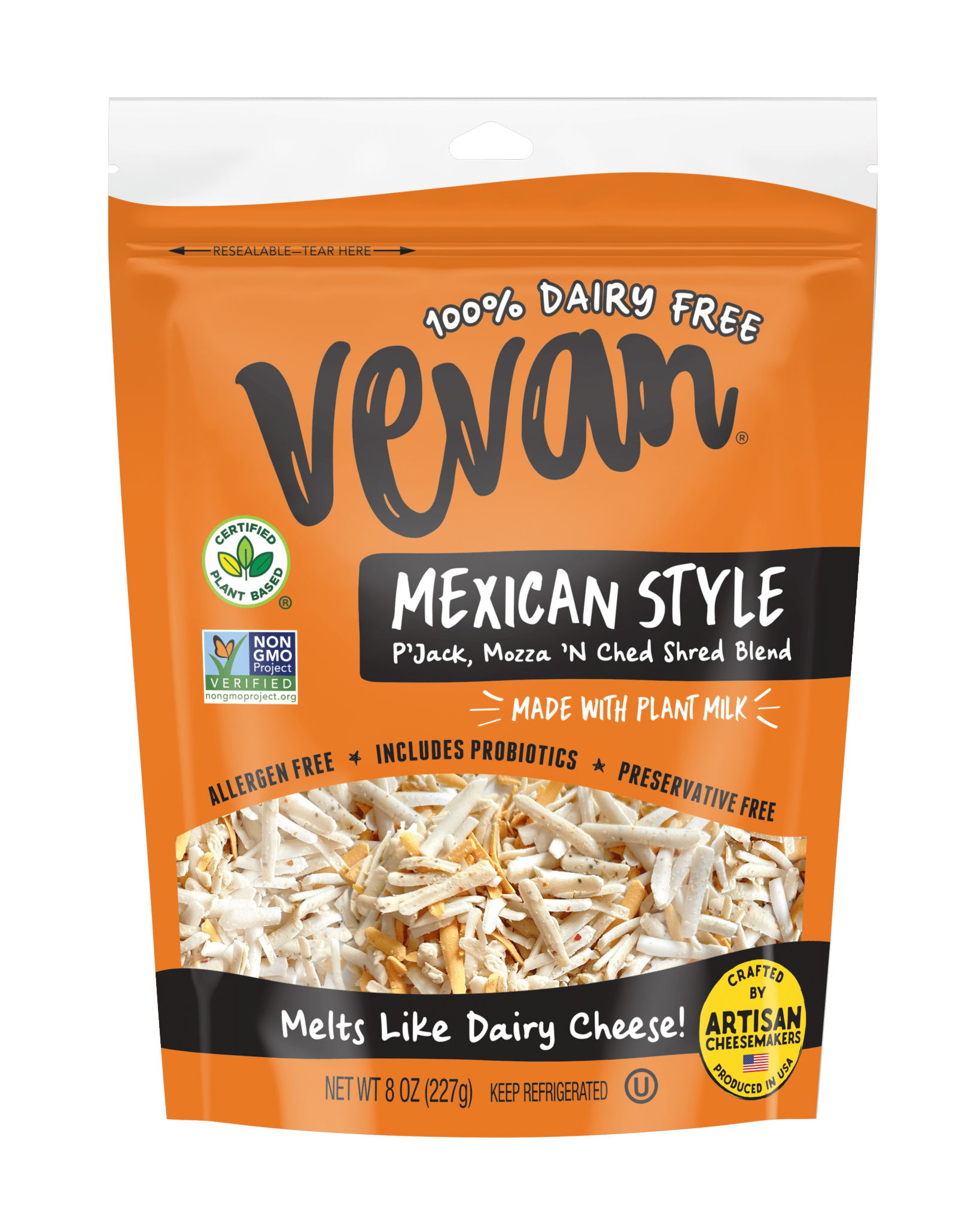 Try Our Fresh Vegan Shredded Mozzarella Cheese | Vevan